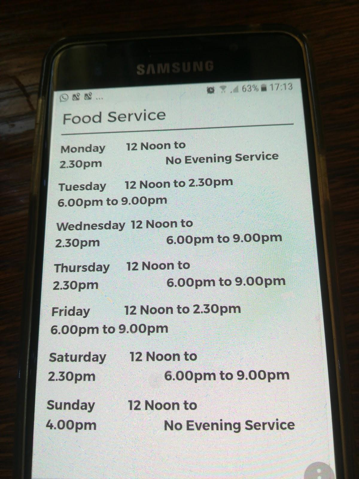 Menu at Hampton Inn pub & bar, Herne Bay