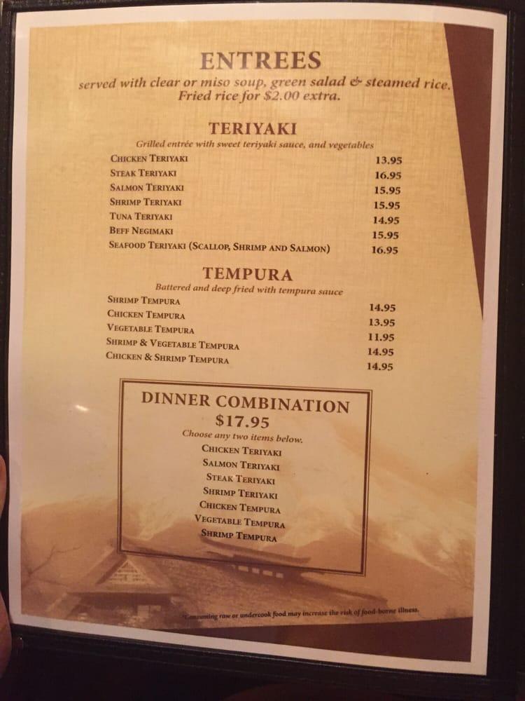 Menu at Sakura Japanese Restaurant & Sushi Bar, Fort Wayne