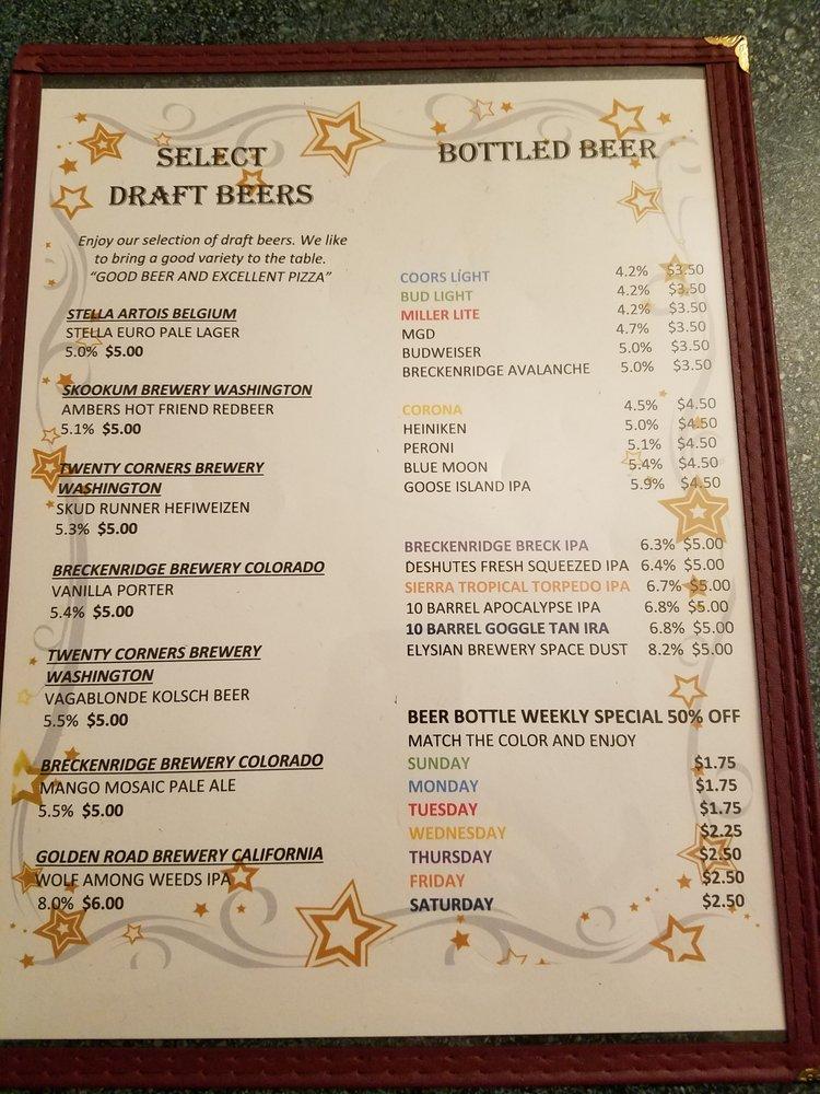Menu at Omega Pizza & Pasta pizzeria, Granite Falls