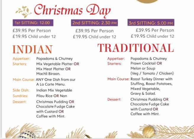 Menu at Bombay 8 Indian Restaurant, Warrington