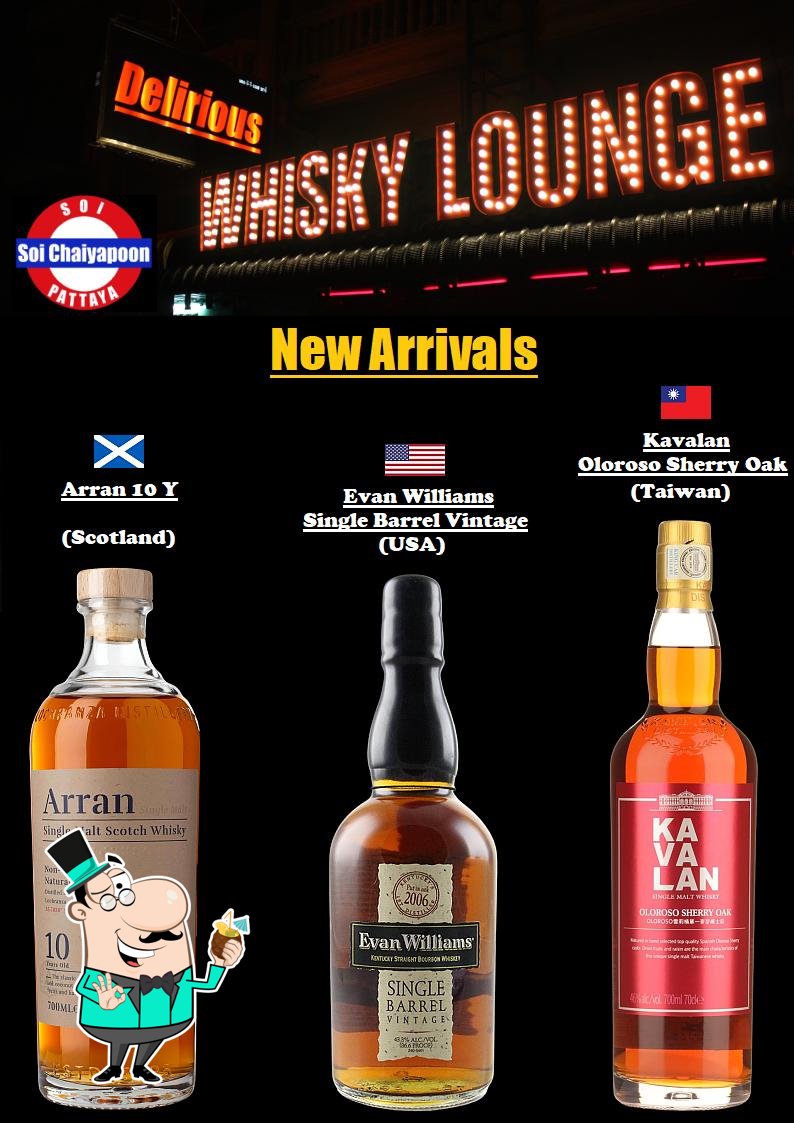 Delirious Bar & Whisky Lounge, Pattaya - Restaurant menu, prices and ...