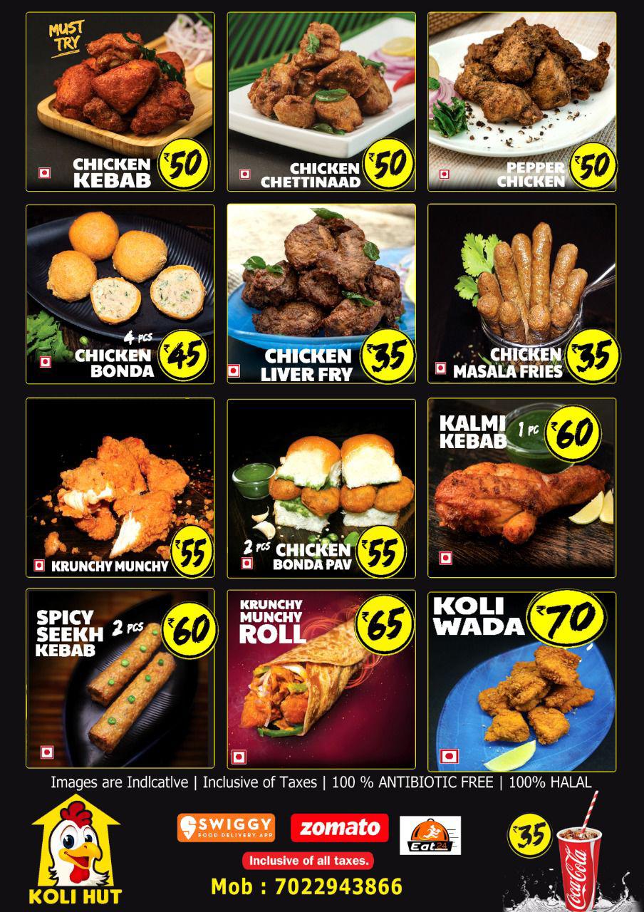 Menu at Five Star & Koli Hut, Rayachoty
