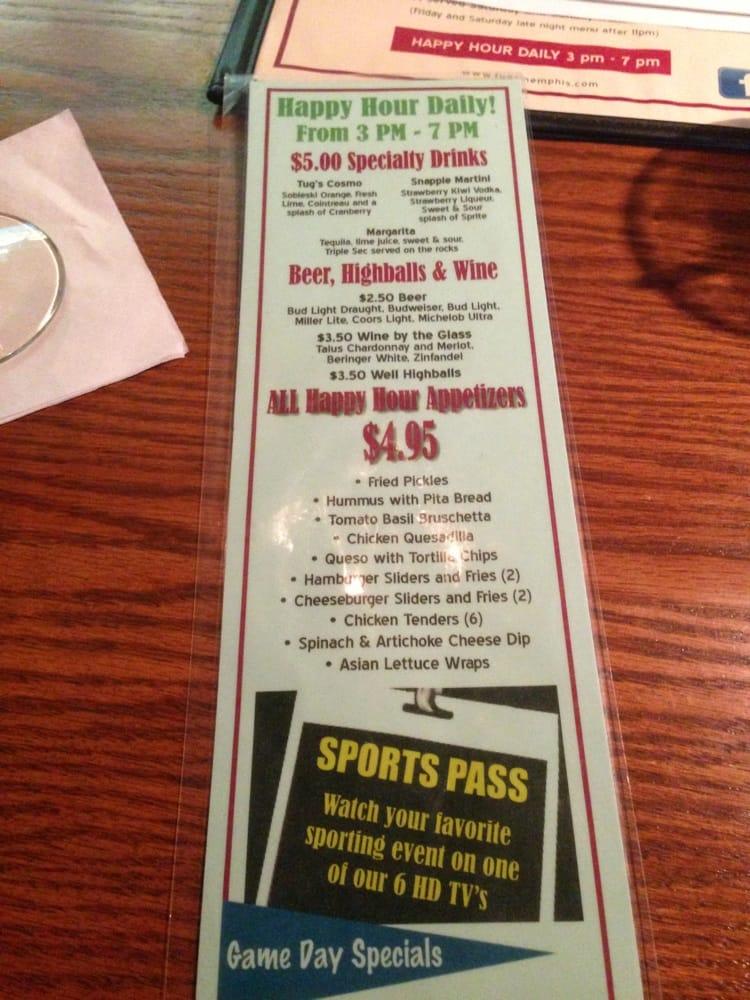 Menu at Tug's Casual Grill pub & bar, Memphis