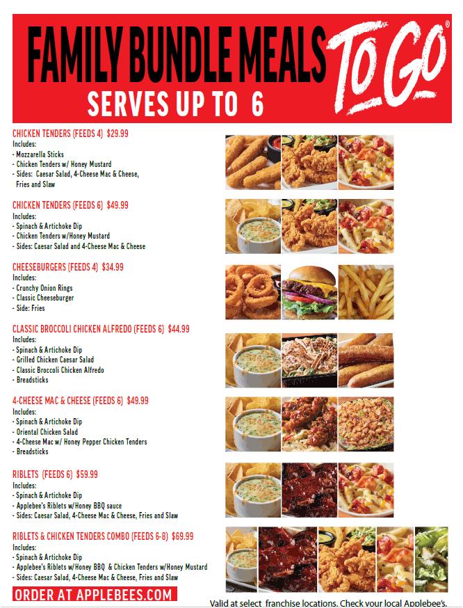 Menu at Applebee's grill + bar, Monroe