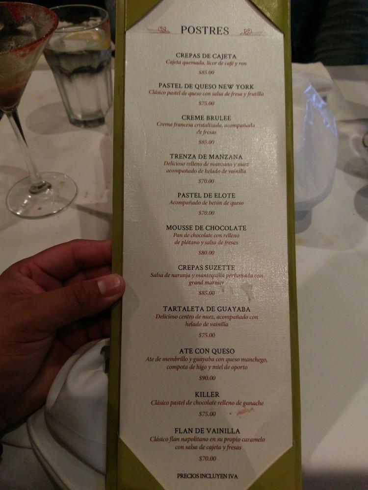Menu at Caesar's pub & bar, Tijuana, Av. Revolución 8190