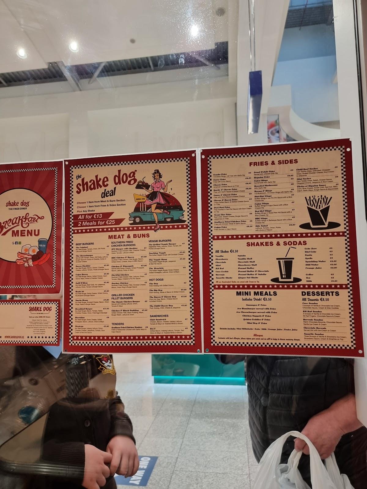 Carta del restaurante Shake Dog The Finer Diner, Dublin