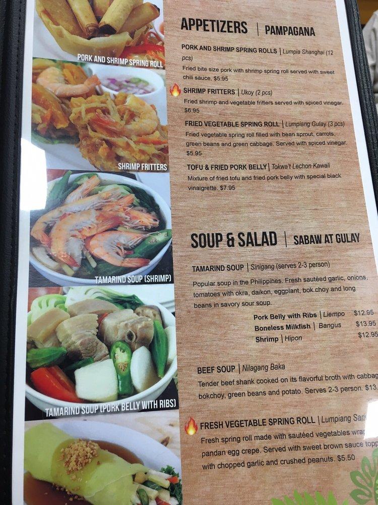 Menu at Inihaw Avenue Filipino Kitchen BBQ, Irving