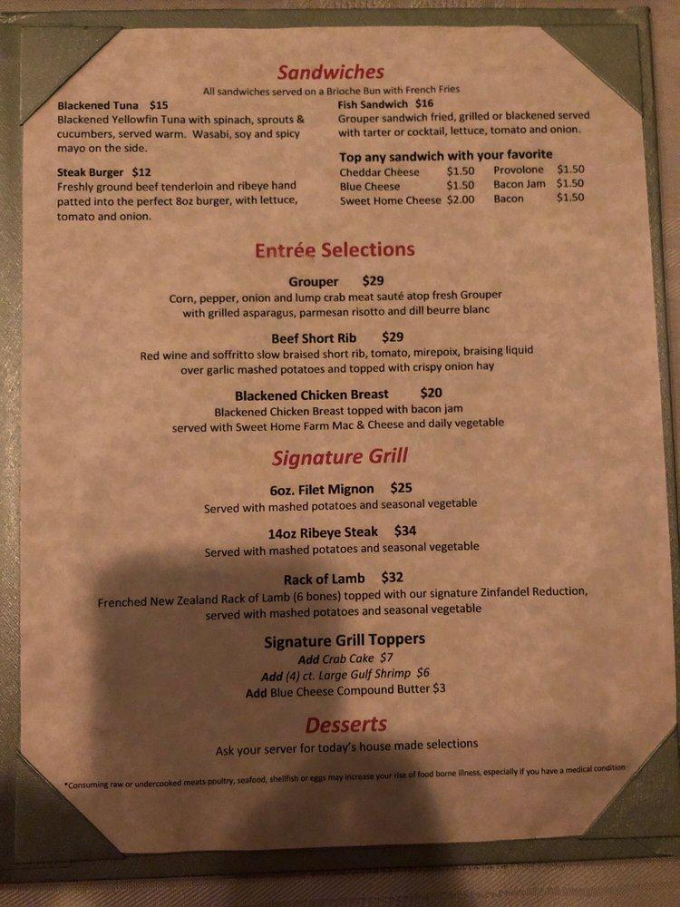 Menu at Sunset Cork Room pub & bar, Gulf Shores, 225 E 16th Ave #3507