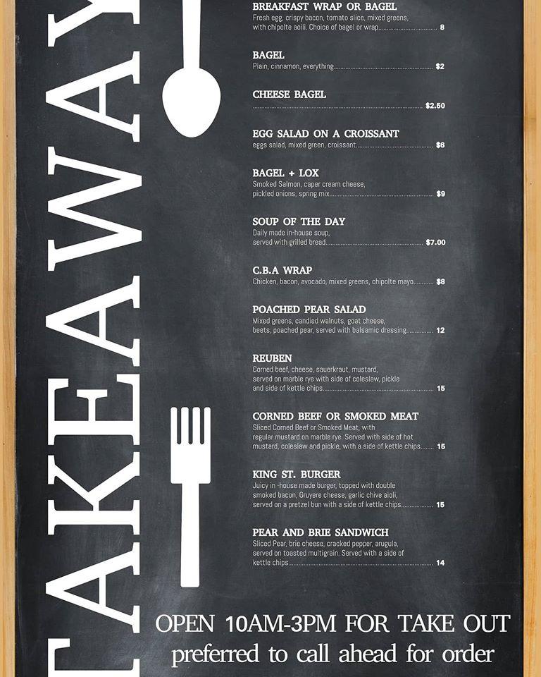 Menu at The Rustic Bean Coffee Co. cafe, Cobourg