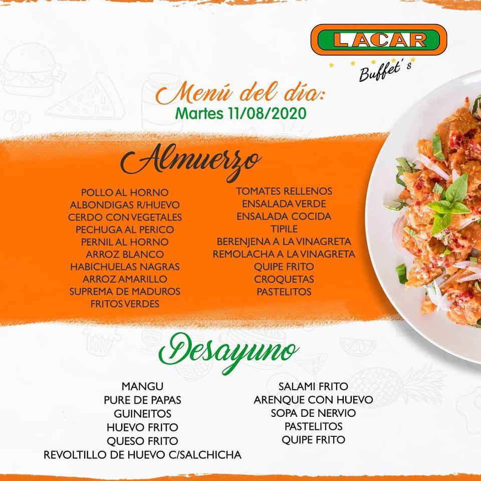 Restaurante Lacar Buffet´s, Santiago De Los Caballeros - Carta del ...