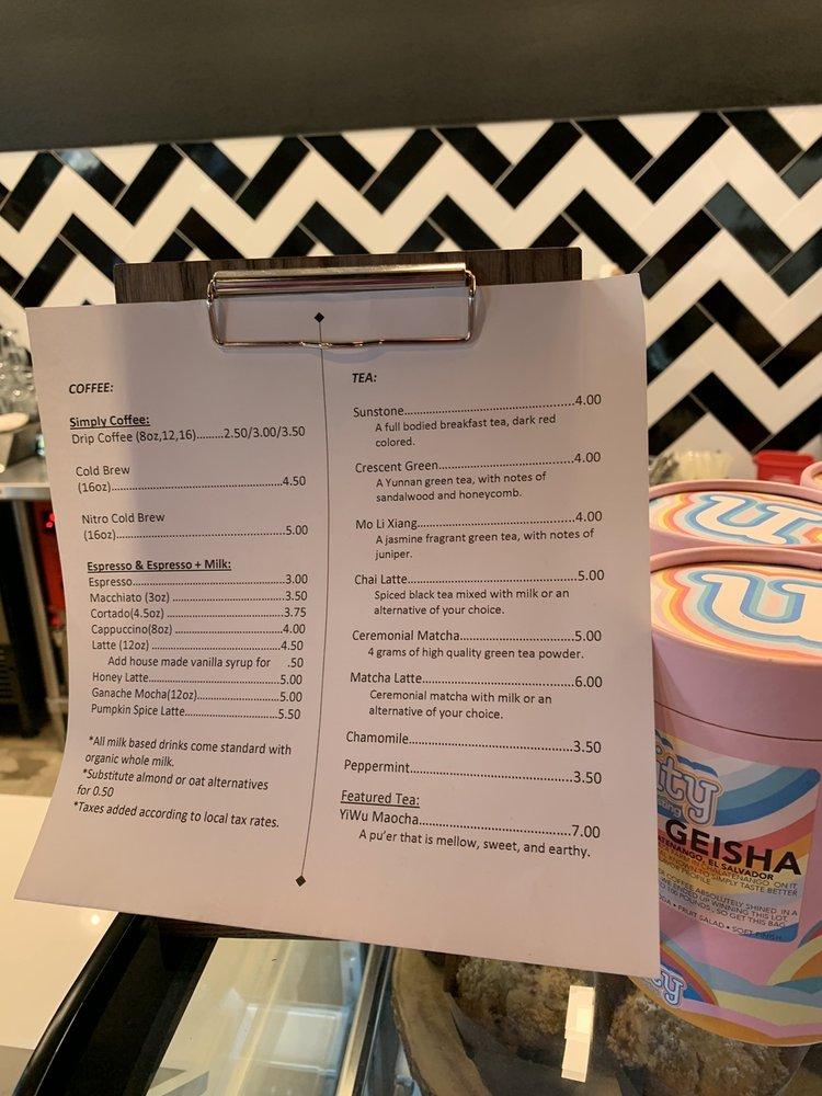 Menu at Syndicate Coffee + Bakery, Sierra Madre