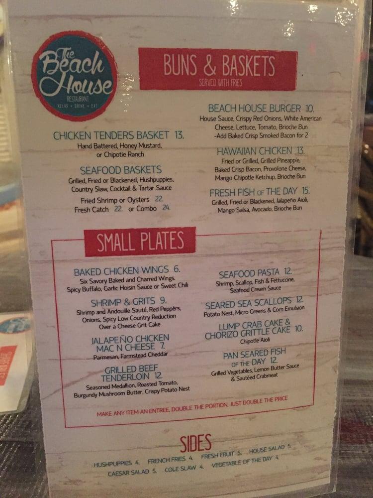 Menu at The Beach House Restaurant Sandestin, Miramar Beach, S ...