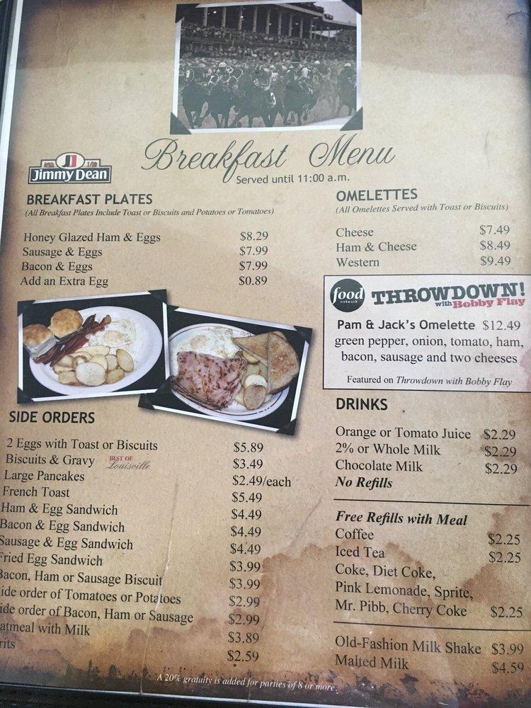 Menu at Wagner's Pharmacy restaurant, Louisville