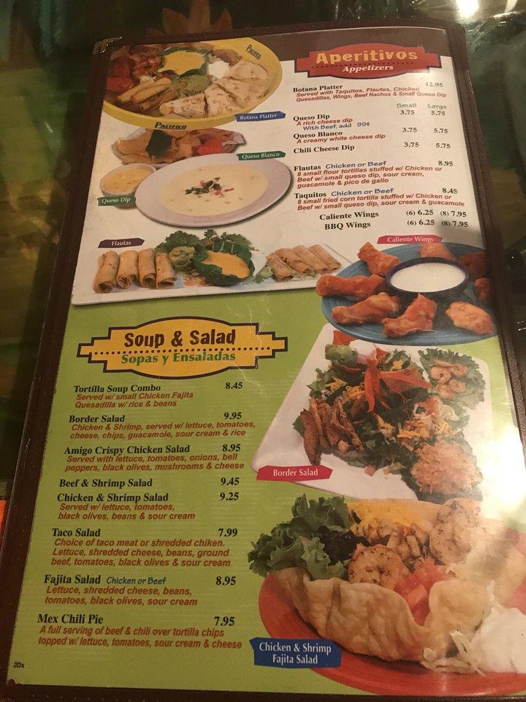 Menu at Amigo Juan restaurant, Texarkana, Morris Ln