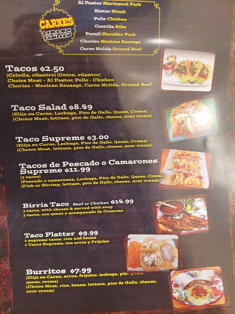 Menu at Asadero Los Tios restaurant, Philadelphia