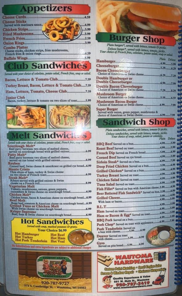 Menu at El Popo Tienda Mexicana restaurant, Wautoma