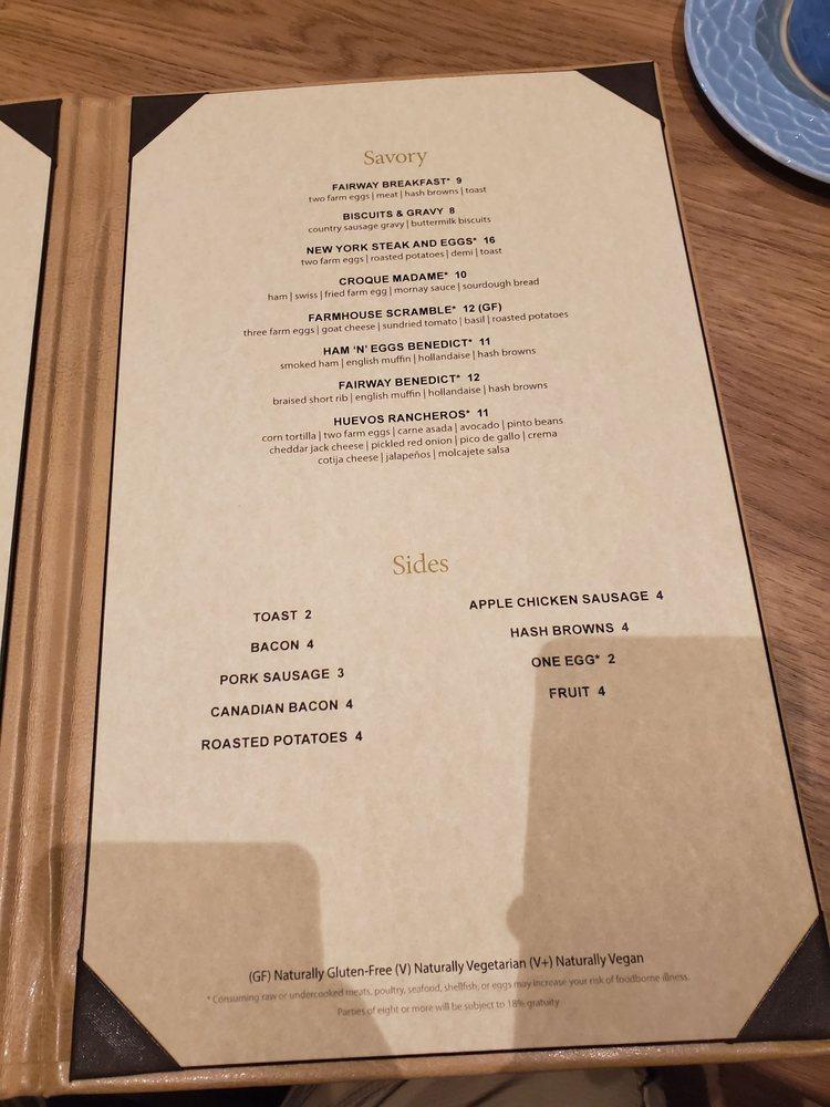 Menu at Canyons Steak House at Soboba steakhouse, San Jacinto