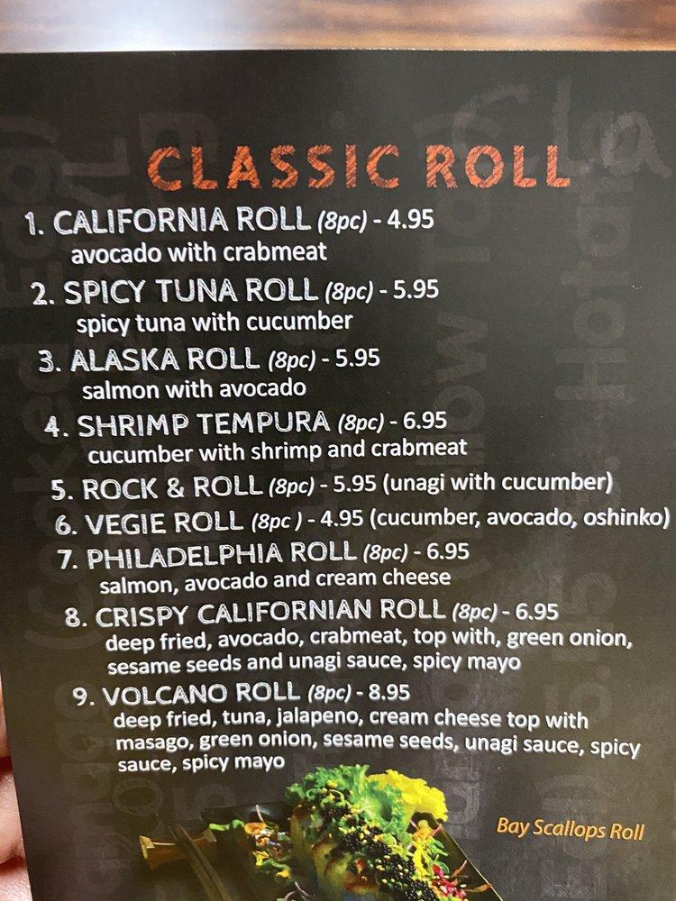 Menu at Poke star sushi restaurant, San Leandro