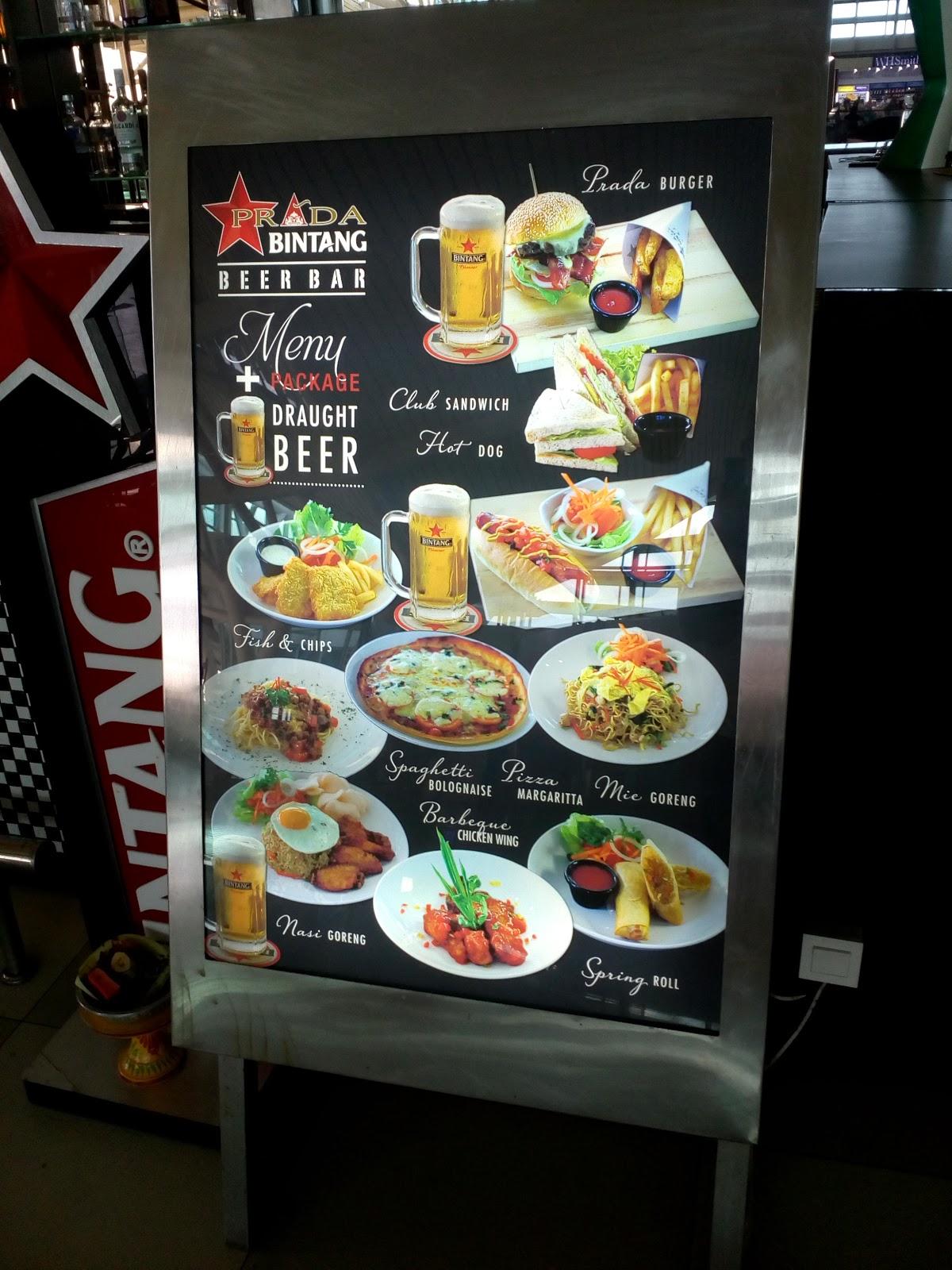 Carta de Prada Bintang Bar, South Kuta, +WGV
