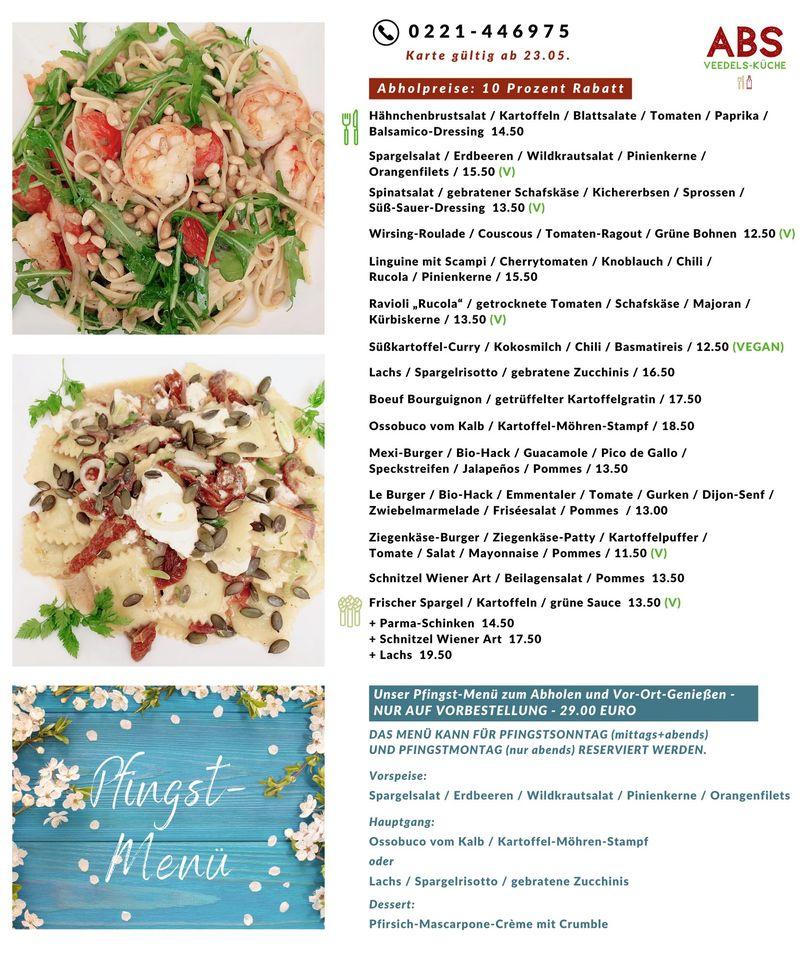 Menu at ABS Restaurant, Bar & Club, Cologne