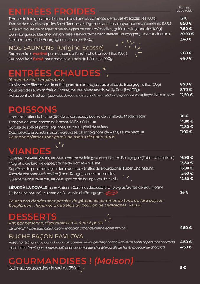 Menu at BISTROT COLOMBO restaurant, Ahuy