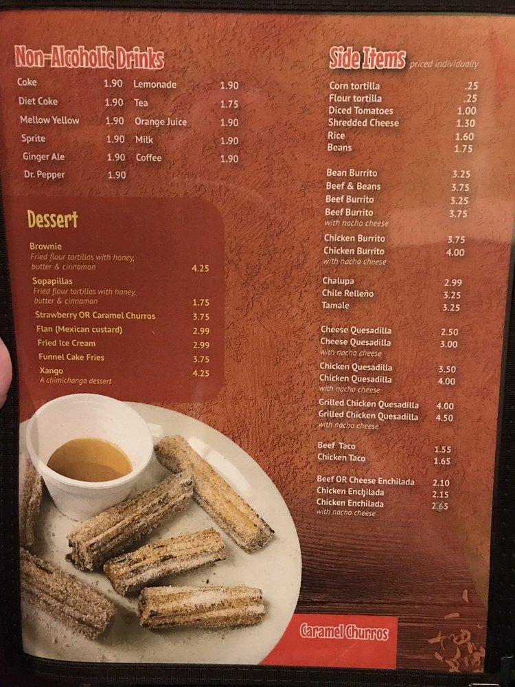 Menu at La Paz Mexican Restaurant & Grill, Boiling Springs