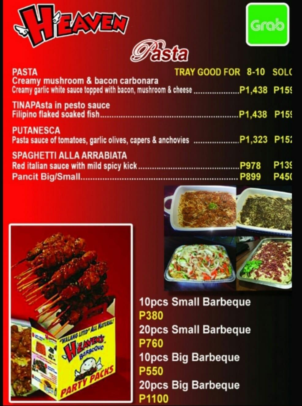 Menu at Heaven's Barbeque, Taguig, The Fort Strip
