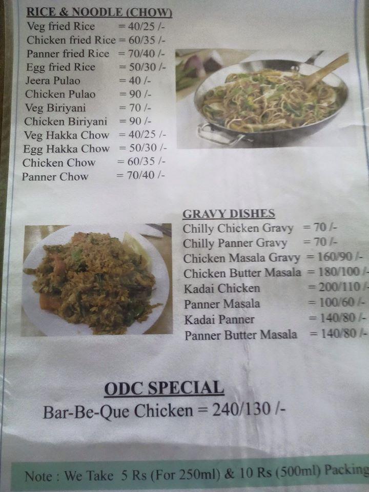 Menu at ODC Restaurant, Jorhat