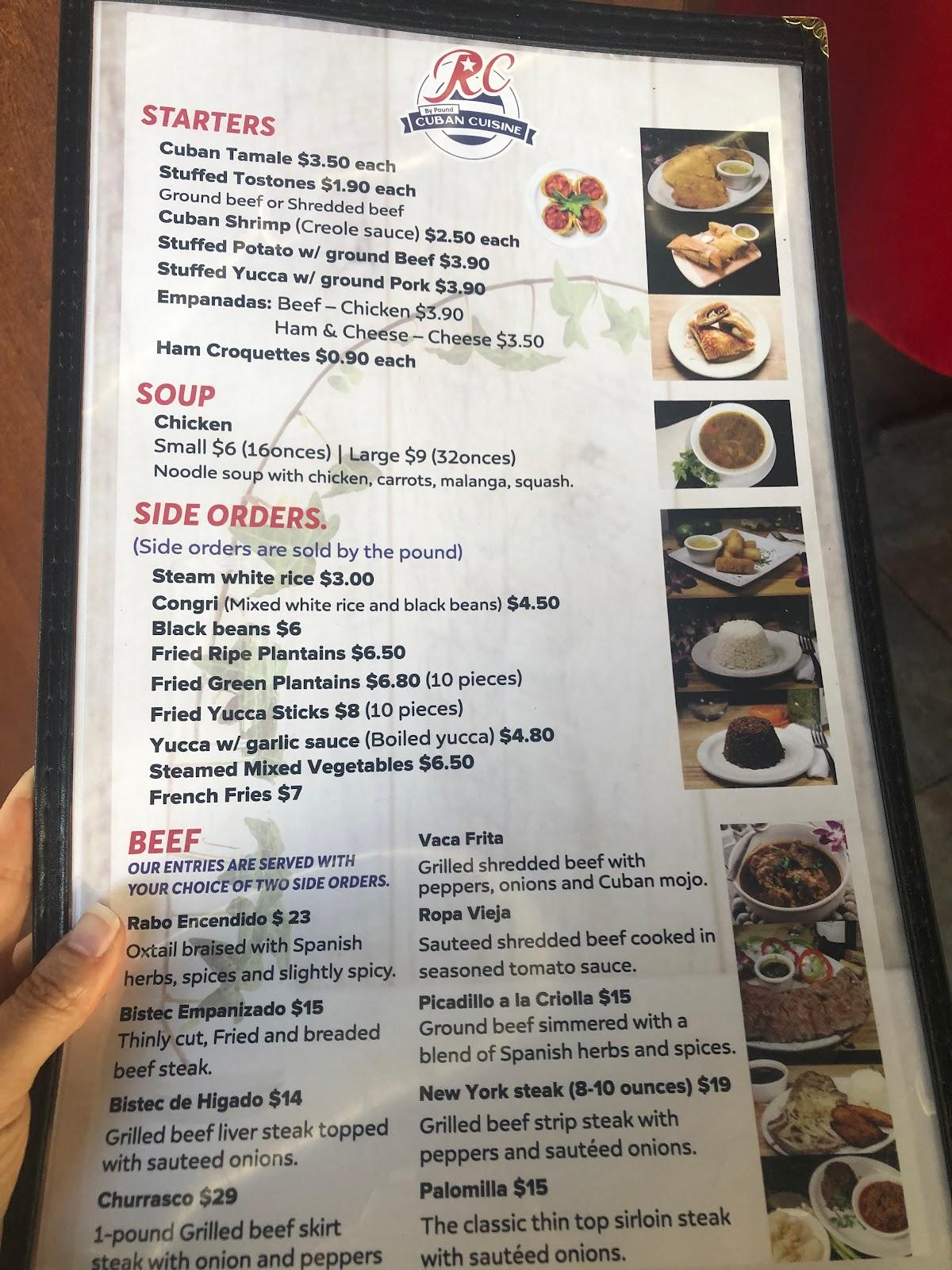 Menu at Rc by Pound restaurant, Houston