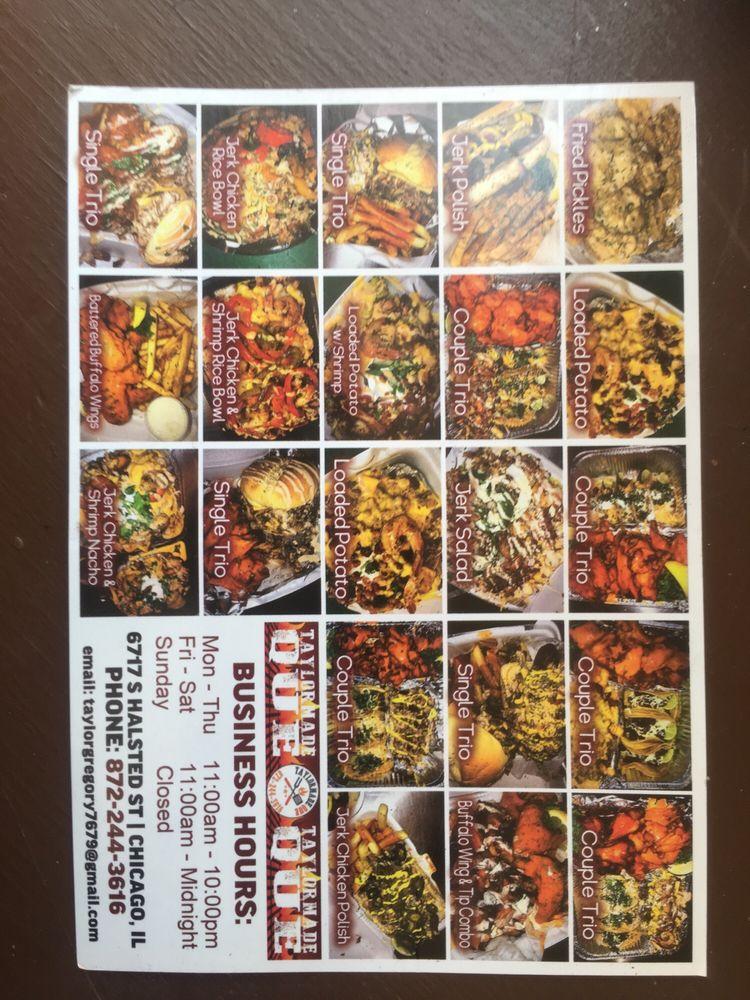 Menu at Taylormade Que BBQ, Chicago