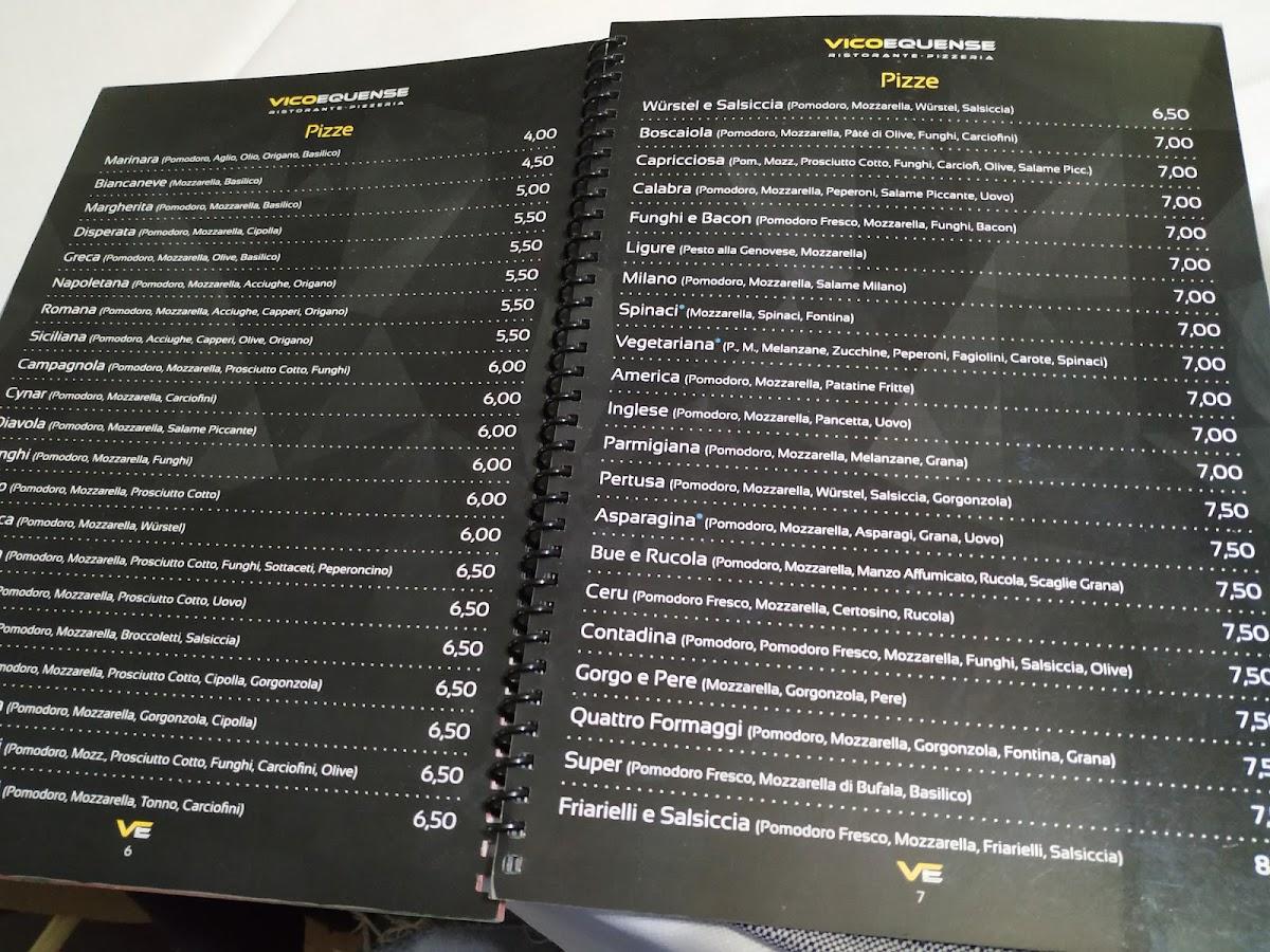 Menu da Vico Equense ristorante, Torino, Via Genova