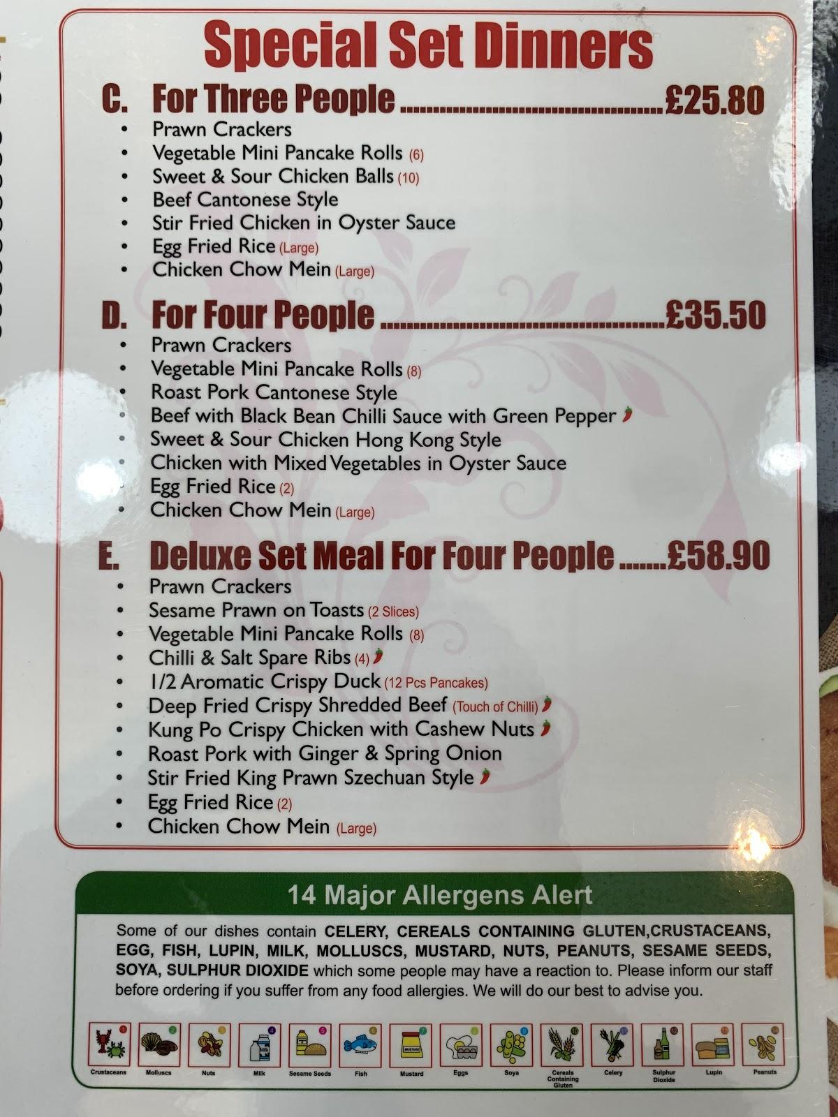 Menu at Yummy House fast food, Canvey Island