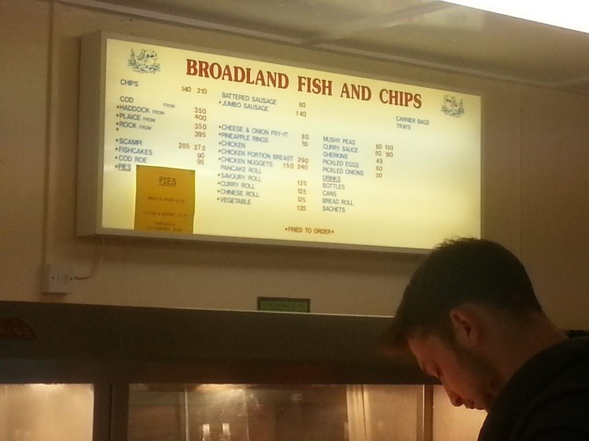 Carta del restaurante Broadland Fish & Chips, Stalham