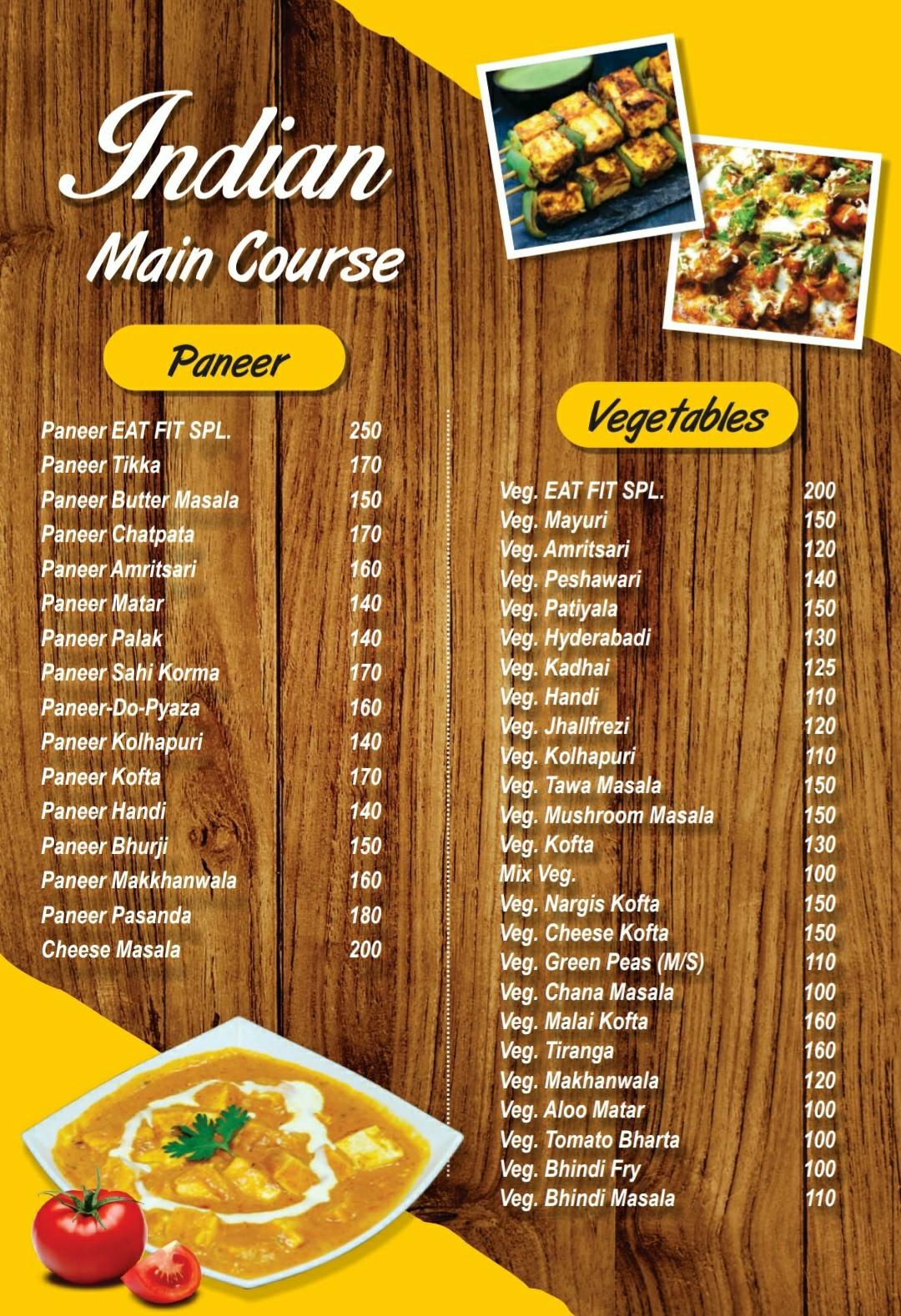 Menu at EAT FIT, Ranchi