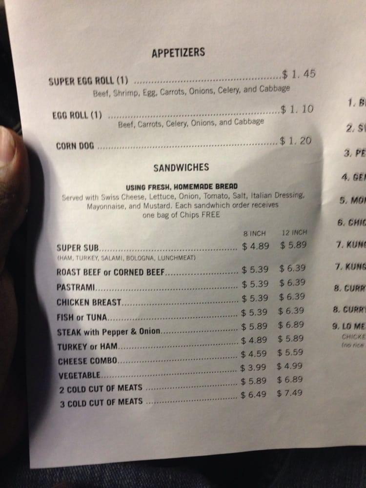 Menu at Highland Super Submarine Sandwich Shop fast food, Memphis ...