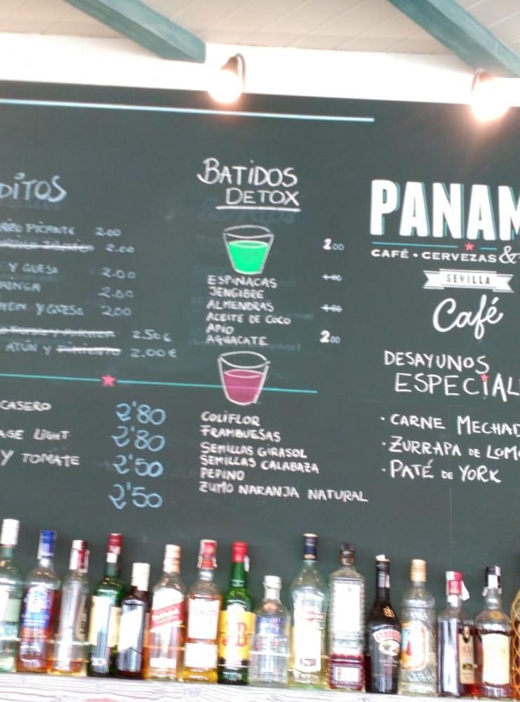 Carta de Panama Café, Sevilla