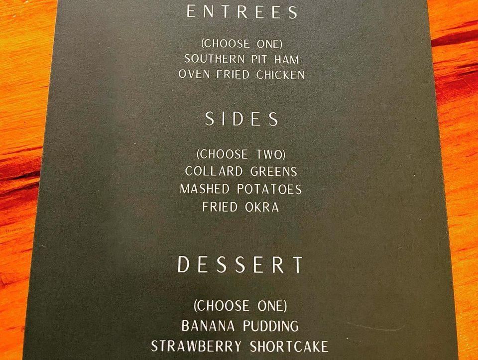 Menu at The Sawmill Place restaurant, Blairsville