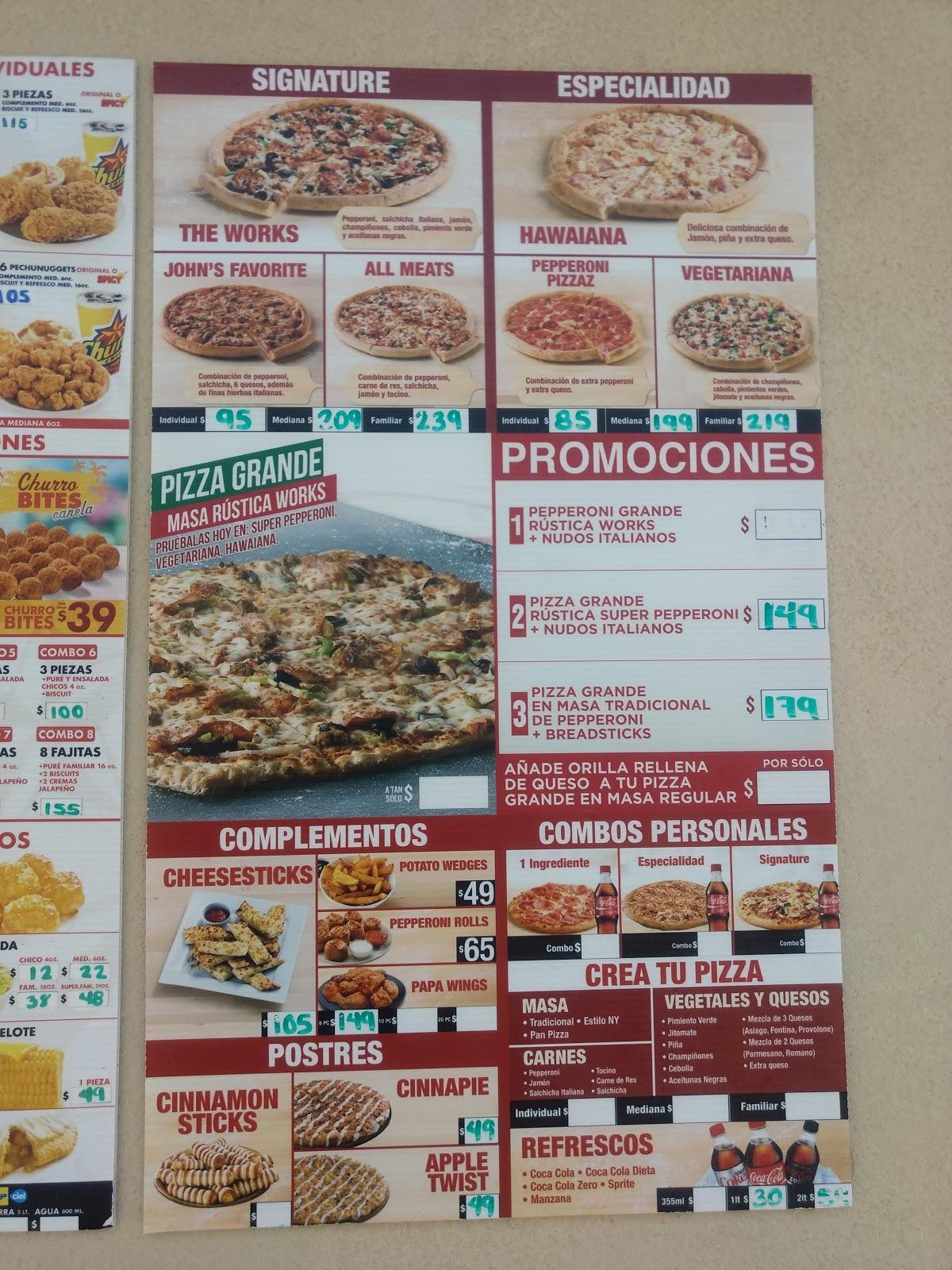 Carta del restaurante Church's Chicken, Nuevo Laredo, C/ Nuevo León 4053
