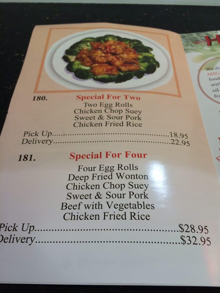Menu at Ho-Ho-Ho Chinese Food restaurant, Georgina