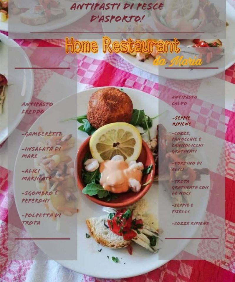 Menu at Home restaurant da Maria, Lanciano