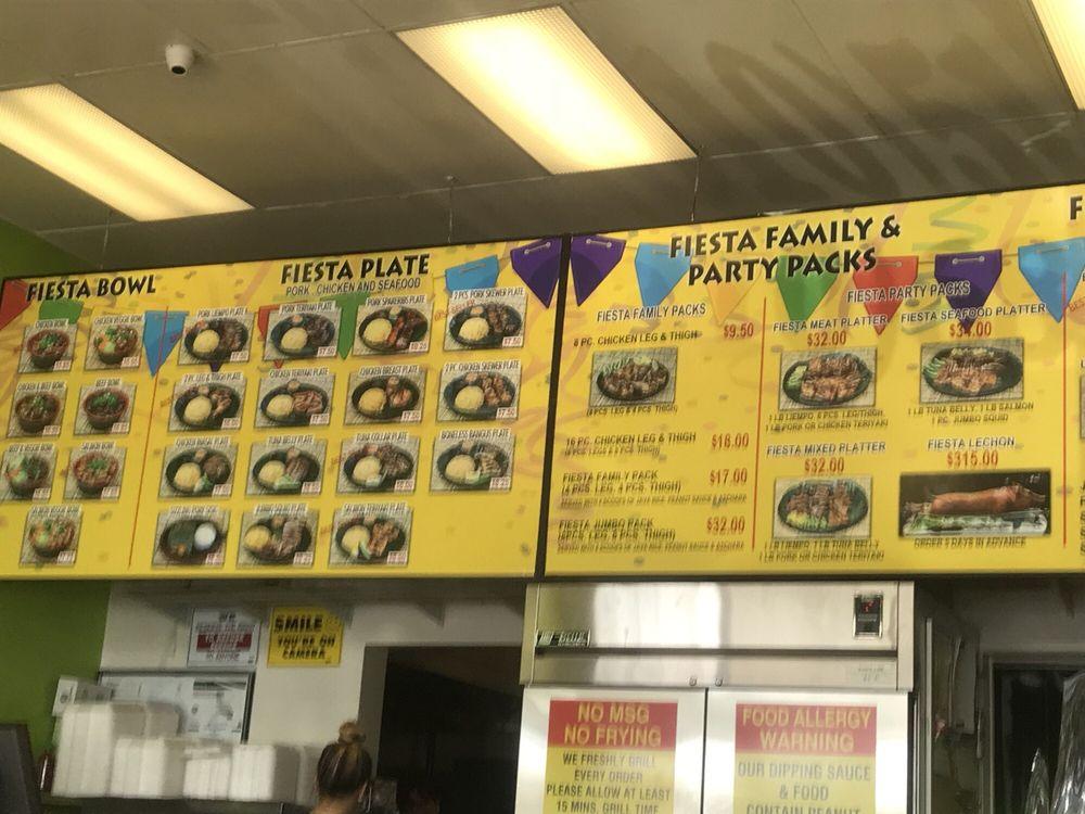 Menu at Fiesta Barbecue & Bibingka, Carson