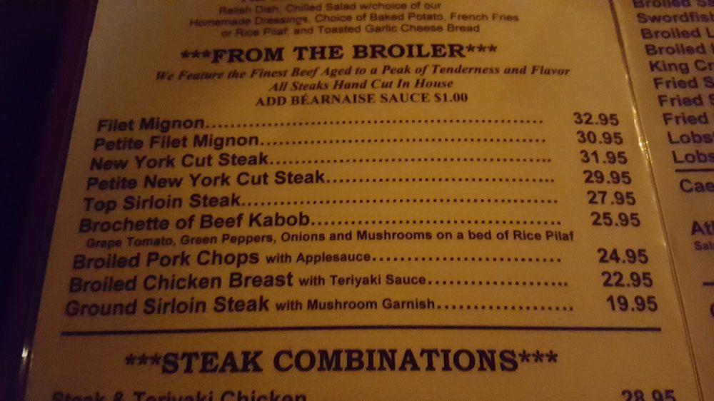 Menu at Red Fox Room and Steakhouse, San Diego