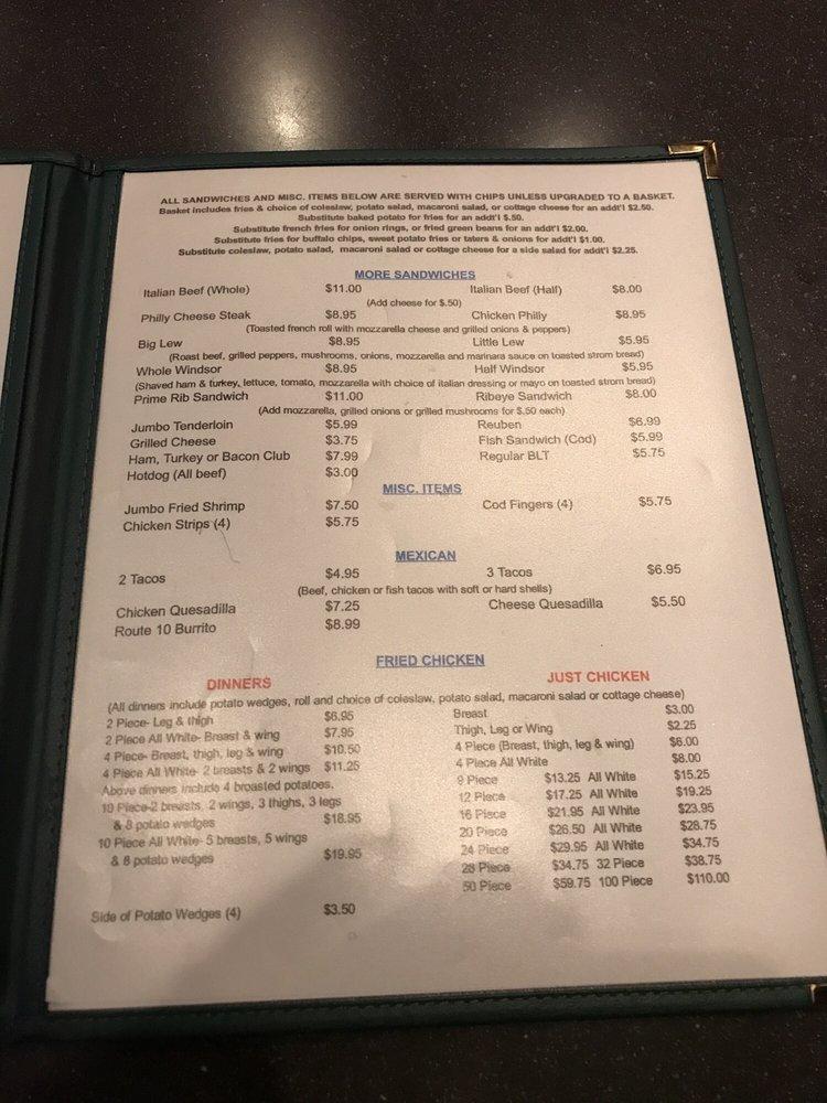 Menu at Judson's Route 10 Bar & Grill, North Judson