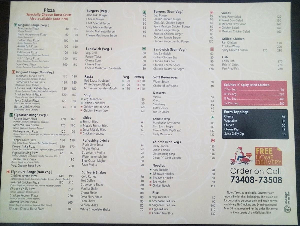 Menu at Delicious bite mahilpur, Mahilpur