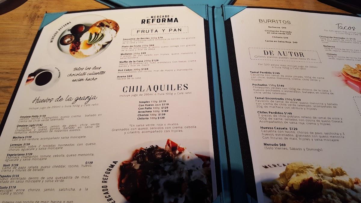 Carta del restaurante Reforma, Chihuahua, Periférico del la Juventud ...
