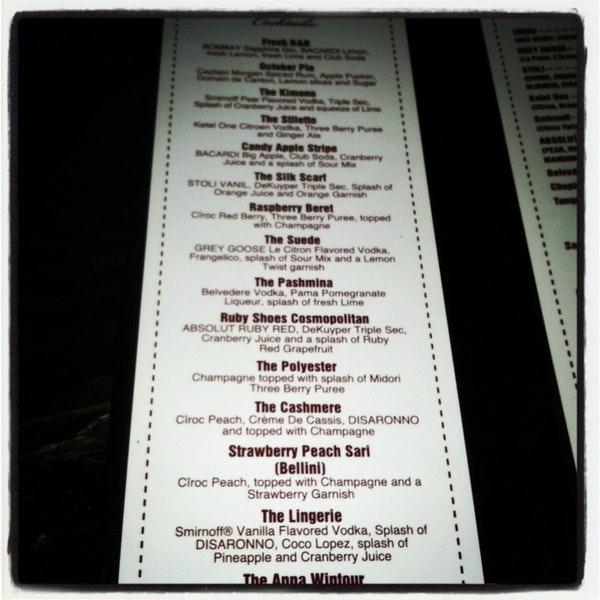 Menu at Stitch Bar & Lounge, West New York