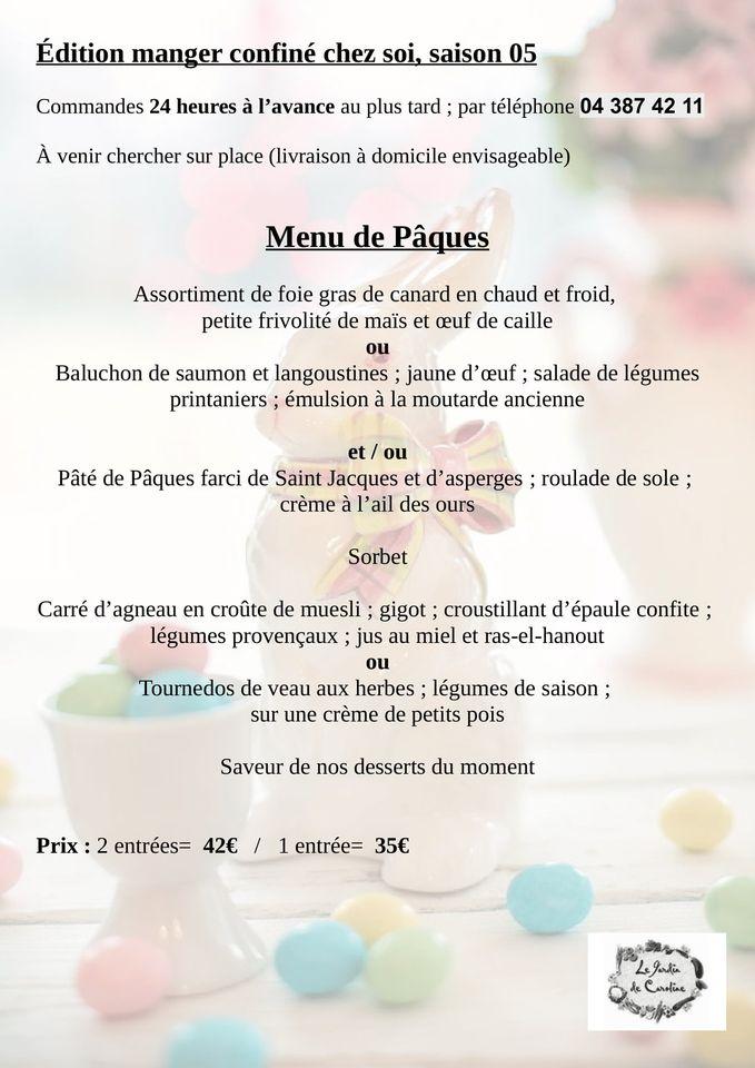 Menu au Le Jardin de Caroline, Blegny