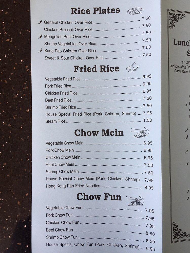 Menu at Fortune Chinese Food Take-Out restaurant, Sacramento, 12th Ave