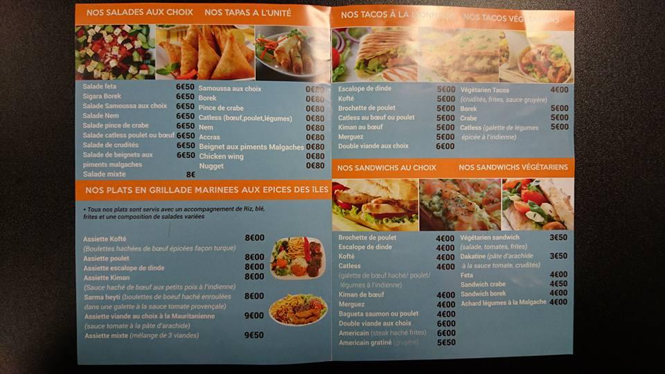 Menu at Let's Eat restaurant, Troyes