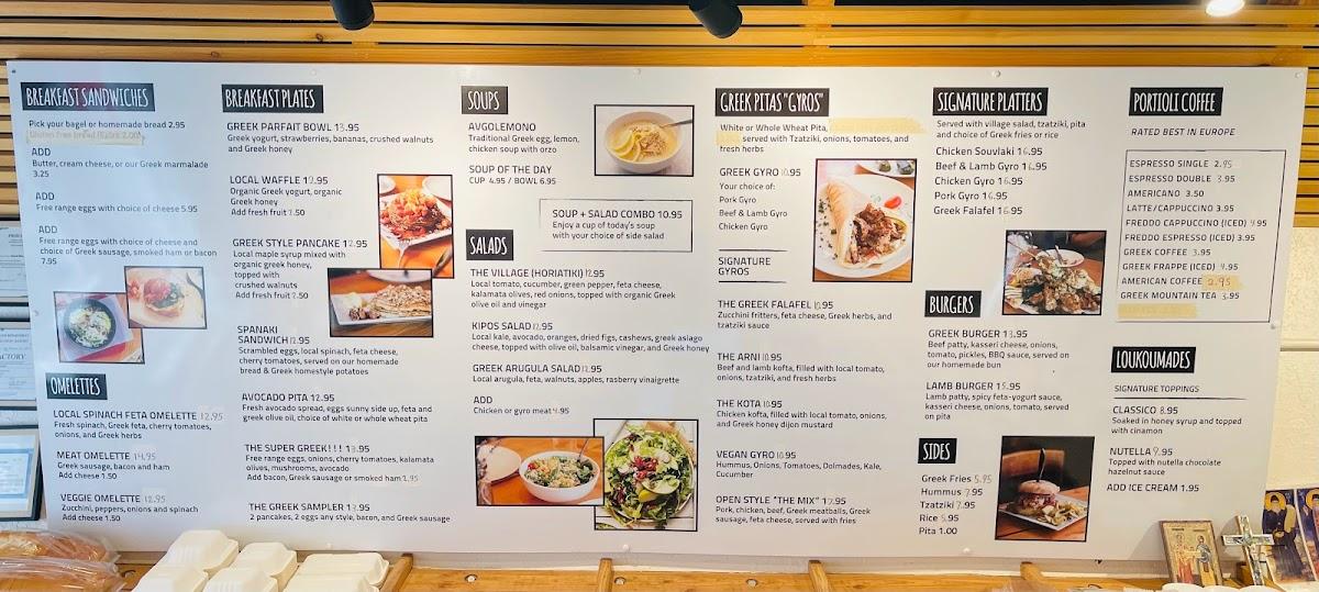 Menu at Greek Bites restaurant, Princeton